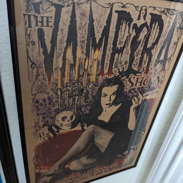 Vampira Poster. the Vampira Show. 12x18. Kraft Paper. Goth. Vampire ...