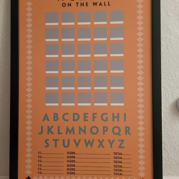 Wordle on the Wall™ - Game Fun Family Wordplay, Home Decor - Etsy