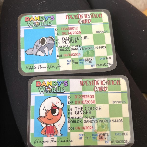 Dandy's World I.D. Card Bookmarks - Etsy