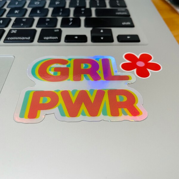 GRL PWR STICKER | Holographic! Die-cut Window, Skateboard, Car, Laptop ...