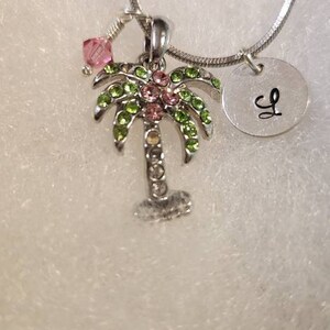 Custom Pink Turtle Necklace Birthstone, Swarovski Crystal Pendant ...