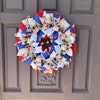 Independence Day Front Door Wreath, 4th of July Door Hanger, Red White ...