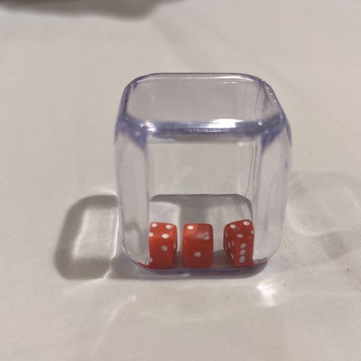 Triple D6 Three Small D6 in Large Clear D6 Die RPG Dice Tool Tabletop ...