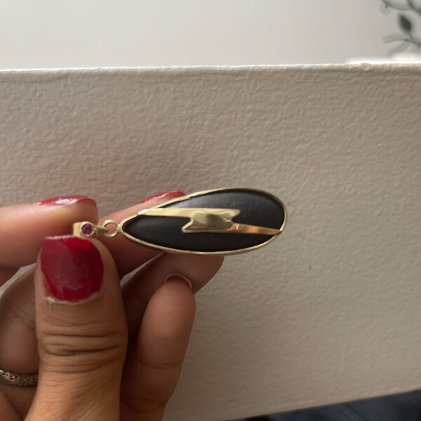 Piedra De Rayo 14 Kilates Piedra De Los Siete Rayos 14k Gold Pendant ...