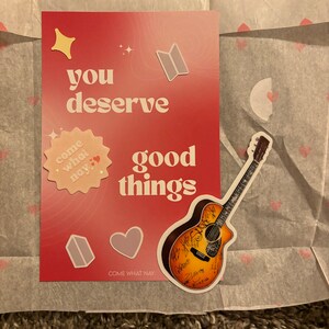 Agust D Autograph Guitar Sticker BTS Yoongi Design, 1.9 X 3.9 Die Cut ...
