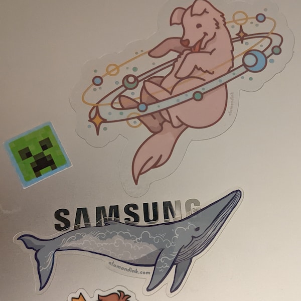 Cosmic Dog Clear Vinyl Sticker - Etsy