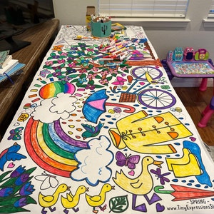 GIANT Princess Coloring Poster or Table Cover Paper Princess - Etsy