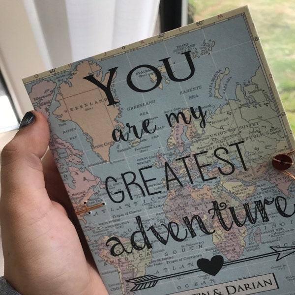 Personalized Adventure Book With Choice of Map and Travel Quote - Etsy