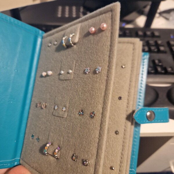 Earring Storage Book - 11 Colours - Earring Holder - Stud Earring ...