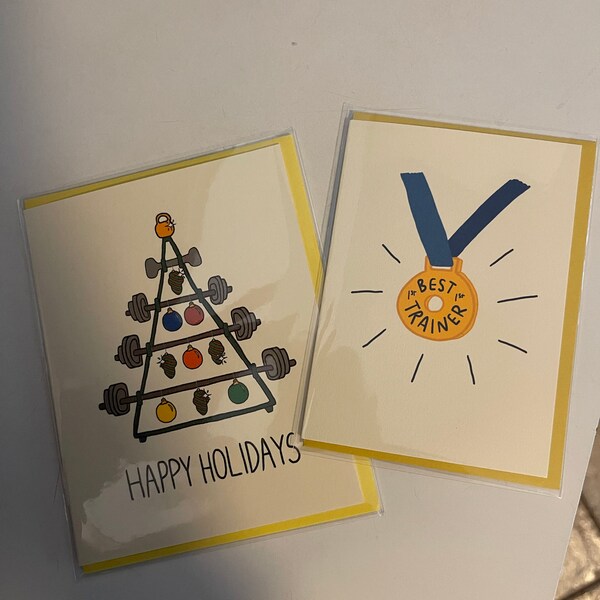 Thank You Card Cute | Thanks A Ton Barbell | Thank You Card Punny ...