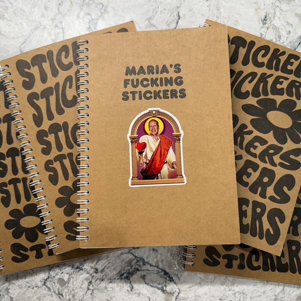 Reusable Sticker Book - Retro Design Kraft Paper Cover Spiral Bound - Etsy