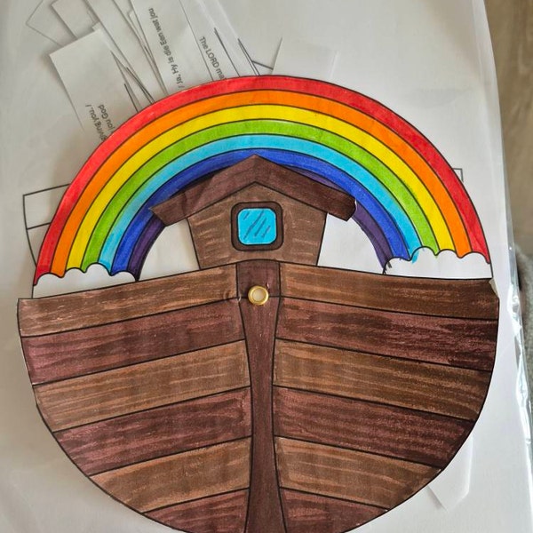 Noah’s Ark Spinner Craft – Bible Story Printable for Kids | Sunday ...