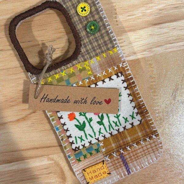 Handmade Embroidery Patchwork Phone Case,fabric Art Phone Case,unique ...