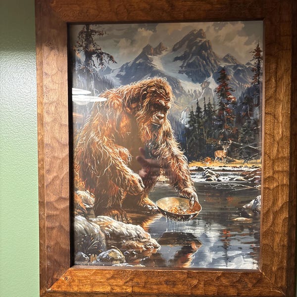 Vintage Sasquatch Bigfoot Art Print 11x14 Inches Unframed A Bad Day ...