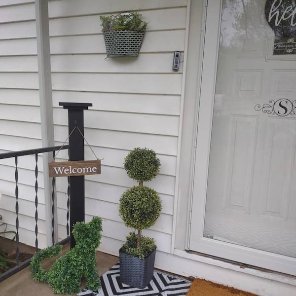 Welcome Sign With Post for Front Step or Porch - Etsy