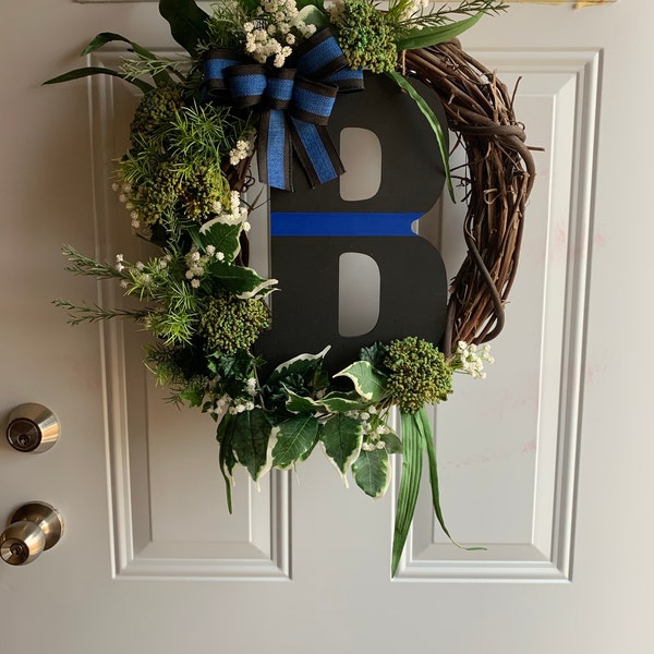 Thin Blue Line Door Hanger Police Door Hanger Police Line Gifts Police ...