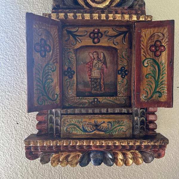 Cuzco School • Colonial Art • Retablo Santo • Original Oil Painting ...
