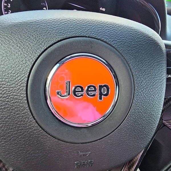Steering Wheel Circle Chrome Jeep Sticker Decal, Wrangler JK, JL ...