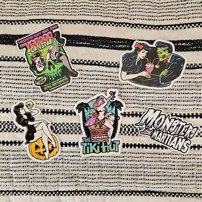 Greaser Frankenstein Vinyl Sticker, Horror Punk Decal, Psychobilly ...