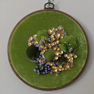 Floral Embroidery Art, Moss Embroidery Art, Modern 3D Embroidery ...