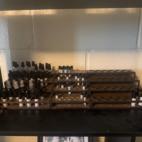 Tiered Sample Vial Display for Perfume Oil | Essential Oil 1.5ml | .05 ...
