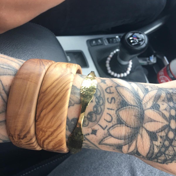 Bangle Olive Wood Bracelet Wooden Jewelry Alentejoazul ,olive Tree ...