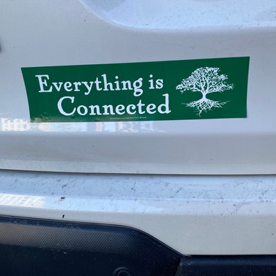 Environmental Bumper Sticker Everything is Connected Bumper Sticker ...