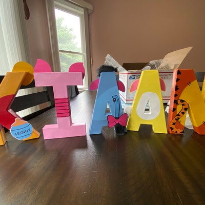 Winnie the Pooh Inspired Hand Painted Personalized Letters - Etsy