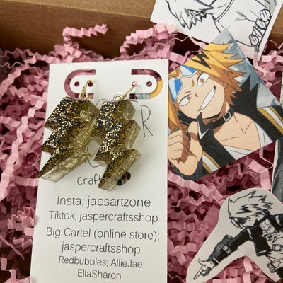 Lightning Resin Earrings - Etsy