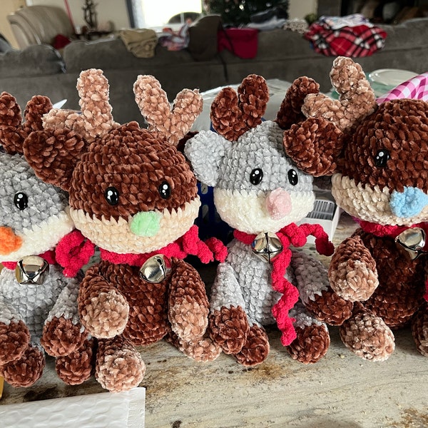 Amigurumi Reindeer Pattern, Plush Pattern, Reindeer Toy, Christmas ...