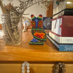 Wixarika Huichol Beaded Peyote Deer Necklace Fair Trade Indigenous ...