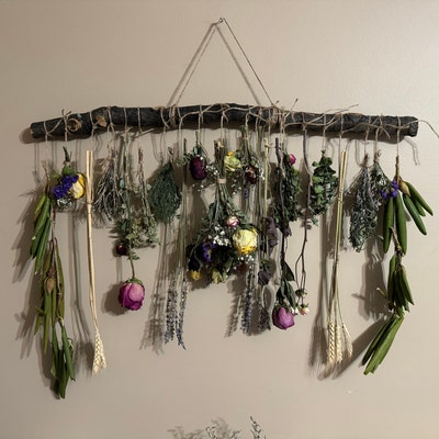 Ceiling Hanging Dried Herbs and Flowers Arrangement, Rustic Decor - Etsy