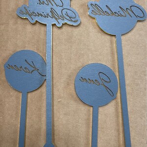 Personalized Drink Tags With Pressure Clip. Party Drink Tag - Etsy