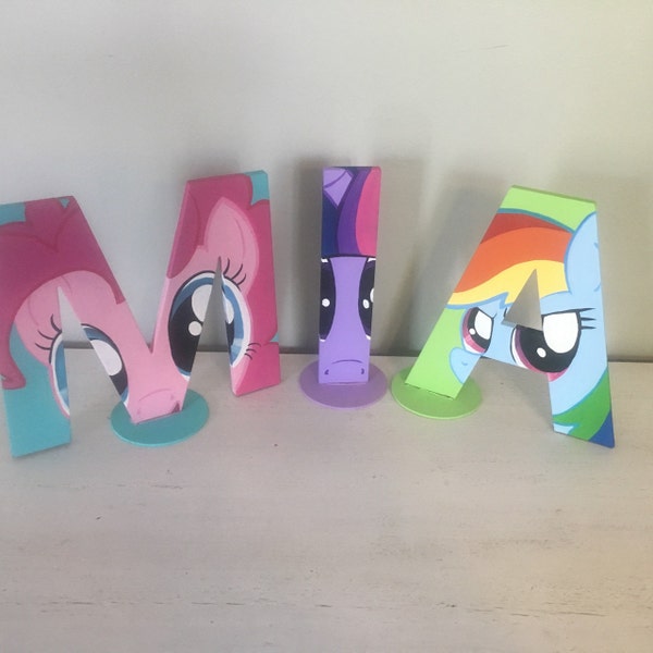 My Little Pony Inspired Name Letters/my Little Pony Party Decorations ...