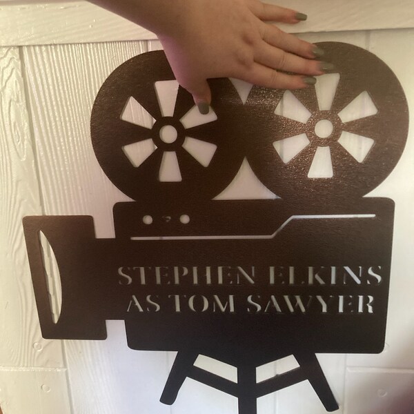 Movie Clapboard Sign | Family Movie Night Plaque, Personalized Theater ...