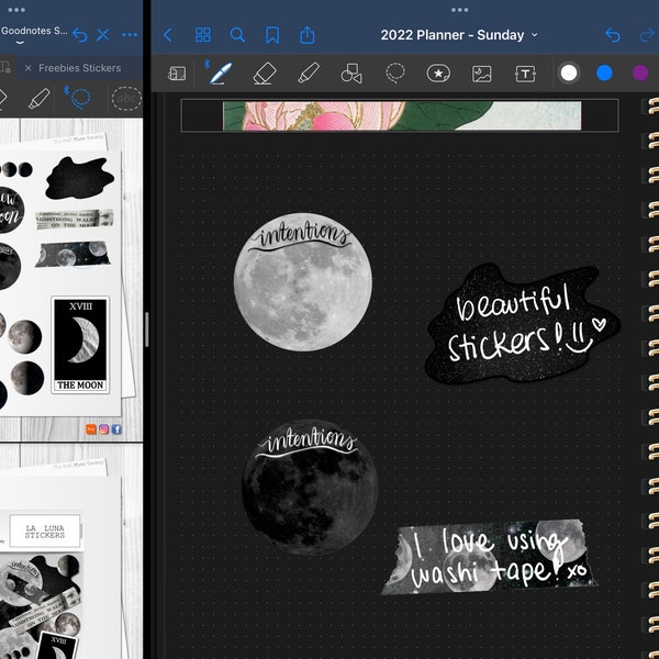 La Luna DIGITAL Planner Moons Stickers.18 Realistic Moon Phases Clipart ...
