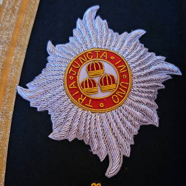 Masonic Freemason Fraternal Gold Bullion Patch Master Lodge Emblem Tool ...