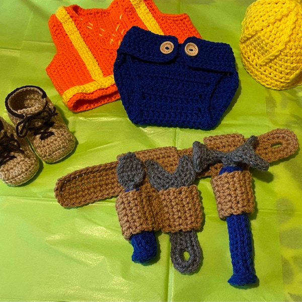 Crochet Tool Belt Toy Pattern: Hammer, Wrench, Screwdriver (PDF Pattern ...