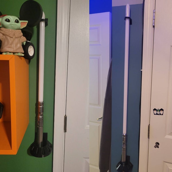 Lightsaber Wall Mount Holder Savi's Workshop Holds 6 Kyber Crystals 3D ...