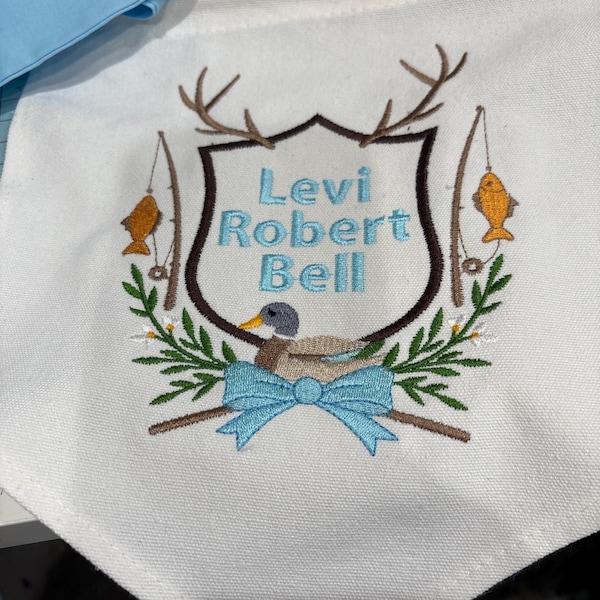 Fishing Crest Embroidery Design: Mallard Duck Machine Embroidery File ...