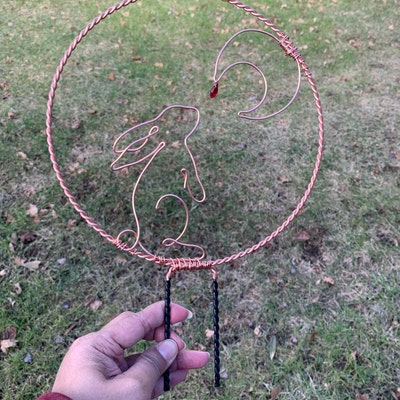 Twisted Copper Rabbit and Moon Trellis - Etsy