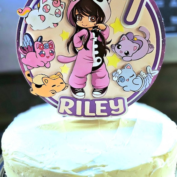 Aphmau Meemeow Inspired Caketopper, Personalized. - Etsy