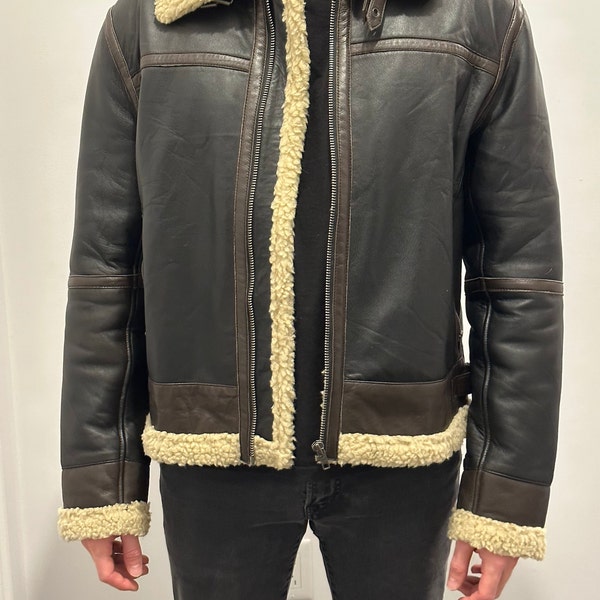 Handmade Inspired Leon Bomber Jacket | RE4 Kennedy Cosplay Shearling ...