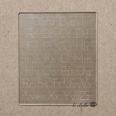 Acrylic ABC Dry Erase Letter Tracing Board Kids Homeschool Alphabet SVG ...