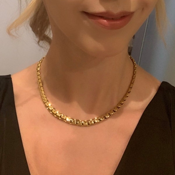 Sun Pendant Necklace Gold Chunky Chain Necklace 18kt Gold Sun Charm ...