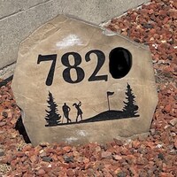 Monogram Last Name Rock Engraved Stone Personalized - Etsy Canada