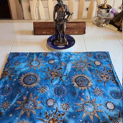 Tarot Altar Cloth Celestial Brilliant Batik With Velvet or 100% Silk ...