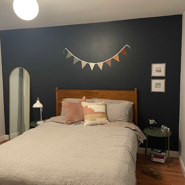 Boho Rainbow Bunting Banner, Colorful Bunting Garland, Neutral Fabric ...