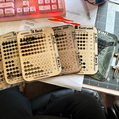 OMTECH Laser Lightburn Materials Libraries All OMTECH Lasers 40 50 55 ...