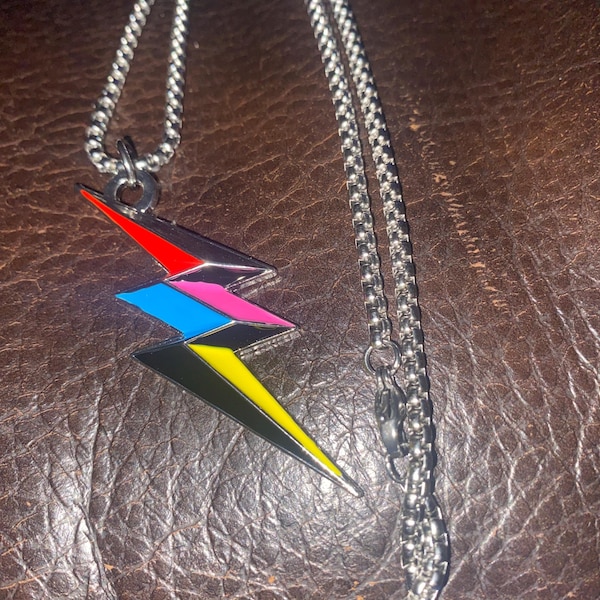 Lightning Bolt Necklace Power Rangers - Etsy